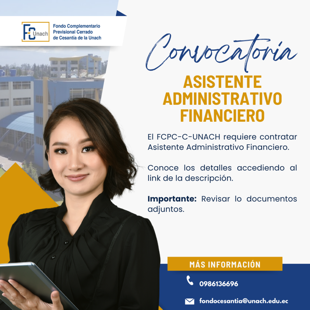 ASISTENTE ADMINISTRATIVO FINANCIERO – fcpcunach